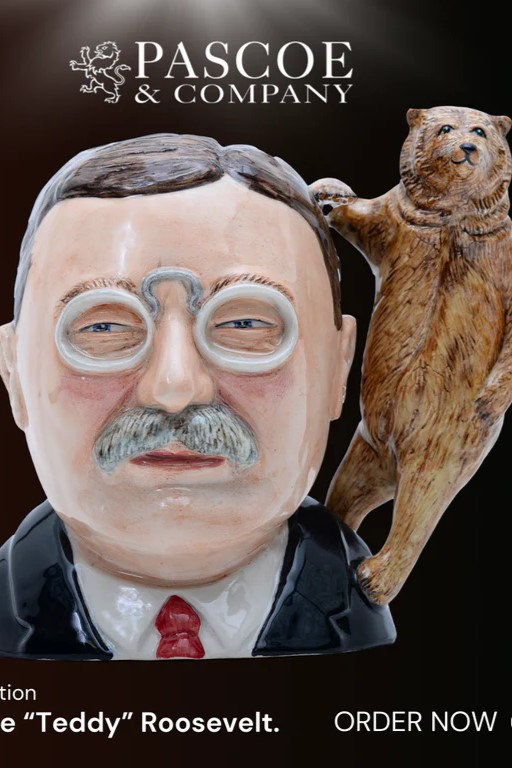 Theodore Roosevelt character jug - Pascoe & Company 2024